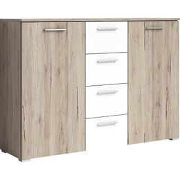 Home Affaire Kombikommode »Beta Breite 132 cm, zeitlose Schubladenkommode, Anrichte« Sideboard, viel Stauraum, 2-türig 4 Schubladen, 132x38x93cm...