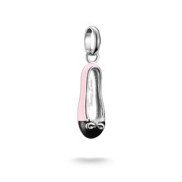 Thomas Sabo Charm-Einhänger »Charm Ballerina-Design - Connect, CC1245-007-14, CC1245-007-9« silberfarben-schwarz-rosa Charm Ballerina-Optik – Connect
