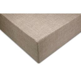 ZO HOME Spannbettlaken »Lino« Laken aus 100% Baumwolle, Leinen Optik, Print, Betttuch ab 90x200 Palm-Taupe Obermaterial: 100% Baumwolle B/L: 90 cm...