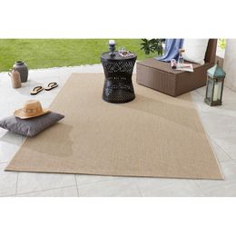 Hanse Home Teppich »Match« rechteckig 8 mm Höhe In-& Outdoor, Kurzflor, Läufer, Modern, Unifarben, Wohnzimmer, Balkon beige Obermaterial: 100%...