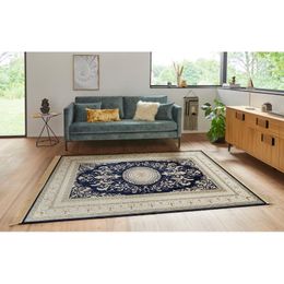 Hanse Home Teppich &raquo;Antik Negar&laquo; rechteckig 5 mm H&ouml;he Orientalisch mit Fransen, Orient, Wohnzimmer, Schlafzimmer, Esszimmer dunkelblau...