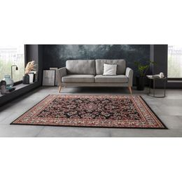 Hanse Home Teppich &raquo;Halton&laquo; rechteckig 8 mm H&ouml;he Kurzflor, Orient-Optik, mit Bord&uuml;re, L&auml;ufer, pflegeleicht, gekettelt schwarz Obermaterial: 100%...