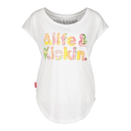ALIFE & KICKIN Rundhalsshirt &raquo;Damen SelinaAK&laquo; white S S &Auml;rmelloses Sommershirt SelinaAK von alife and kickin mit gro&szlig;em Labeldruck in front