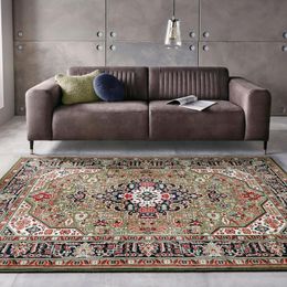 Hanse Home Teppich »Skazar Isfahan« rechteckig 9 mm Höhe Kurzflor, Orient, Läufer, Vintage, Esszimmer, Wohnzimmer, Flur grün Obermaterial: 100%...