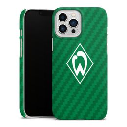DeinDesign iPhone 13 Pro Max Handy Premium Case Smartphone Handyh&uuml;lle Schutzh&uuml;lle matt Carbon Official Licensed Product Sv Werder Bremen Premium Case