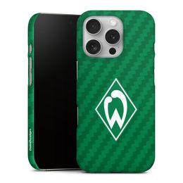 DeinDesign iPhone 16 Pro Handy Premium Case Smartphone Handyh&uuml;lle Schutzh&uuml;lle matt Carbon Official Licensed Product Sv Werder Bremen Premium Case