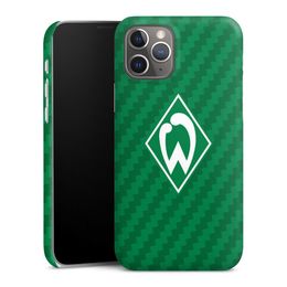 DeinDesign iPhone 12 Pro Handy Premium Case Smartphone Handyh&uuml;lle Schutzh&uuml;lle matt Carbon Official Licensed Product Sv Werder Bremen Premium Case