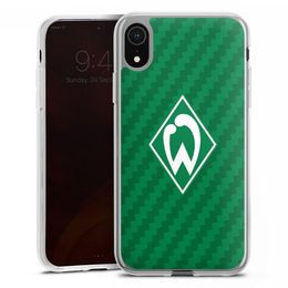 DeinDesign iPhone Xr Handy Silikon H&uuml;lle Case transparent Handyh&uuml;lle Carbon Official Licensed Product Sv Werder Bremen Silikon Case