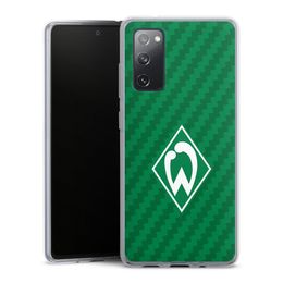 DeinDesign Galaxy S20 FE 5G Handy Silikon H&uuml;lle Case transparent Handyh&uuml;lle Carbon Official Licensed Product Sv Werder Bremen Silikon Case