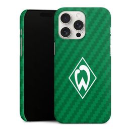 DeinDesign iPhone 15 Pro Max Handy Premium Case Smartphone Handyh&uuml;lle Schutzh&uuml;lle matt Carbon Official Licensed Product Sv Werder Bremen Premium Case