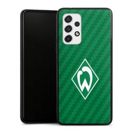 DeinDesign Galaxy A53 5G Handy Silikon H&uuml;lle Case schwarz Handyh&uuml;lle Carbon Official Licensed Product Sv Werder Bremen