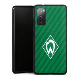 DeinDesign Galaxy S20 FE 5G Handy Silikon H&uuml;lle Case schwarz Handyh&uuml;lle Carbon Official Licensed Product Sv Werder Bremen