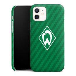 DeinDesign iPhone 12 Handy Premium Case Smartphone Handyh&uuml;lle Schutzh&uuml;lle matt Carbon Official Licensed Product Sv Werder Bremen Premium Case