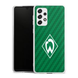 DeinDesign Galaxy A33 5G Handy Silikon H&uuml;lle Case transparent Handyh&uuml;lle Carbon Official Licensed Product Sv Werder Bremen Silikon Case