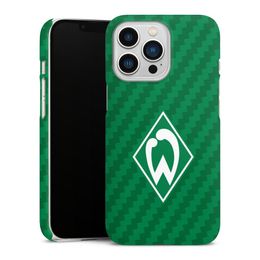 DeinDesign iPhone 13 Pro Handy Premium Case Smartphone Handyh&uuml;lle Schutzh&uuml;lle matt Carbon Official Licensed Product Sv Werder Bremen Premium Case