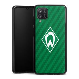 DeinDesign Galaxy A12 Handy Silikon H&uuml;lle Case schwarz Handyh&uuml;lle Carbon Official Licensed Product Sv Werder Bremen