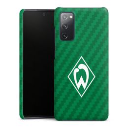 DeinDesign Galaxy S20 FE 5G Handy Premium Case Smartphone Handyh&uuml;lle Schutzh&uuml;lle matt Carbon Official Licensed Product Sv Werder Bremen Premium Case
