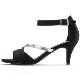 Lascana Damen Sandalette, Schwarz, Gr. 42, Sandalen & Sandaletten, Material: Textil