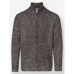 Catamaran Herren Strickjacke mit durchgehendem Rei&szlig;verschluss, anthrazit-meliert, Gr&ouml;&szlig;e 48