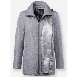 WITT Damen Steppjacke mit Schal, steingrau, Gr&ouml;&szlig;e 40