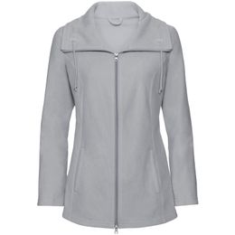 WITT Damen Fleecejacke mit 2-Wege-Rei&szlig;verschluss, grau, Gr&ouml;&szlig;e 38