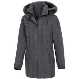 WITT Damen Winterjacke mit Wiener N&auml;hten, grau, Gr&ouml;&szlig;e 54