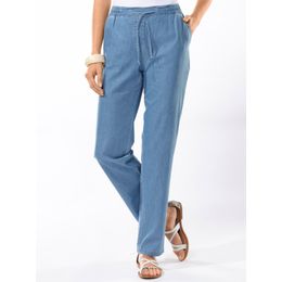WITT Damen Palazzohose aus Jeans-Stoff, blue-bleached, Gr&ouml;&szlig;e 44