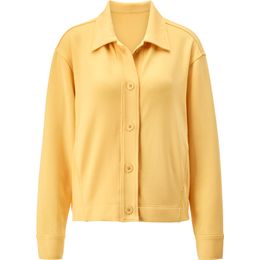 WITT Damen Sweatjacke mit hochwertigem Modal, gelb, Gr&ouml;&szlig;e 40