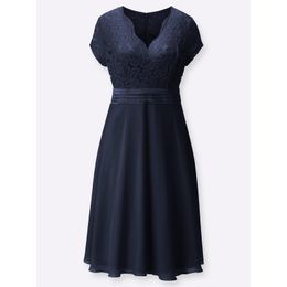 WITT Damen Cocktailkleid mit kunstvollem Spitzeneinsatz, kalkmint, Gr&ouml;&szlig;e 40