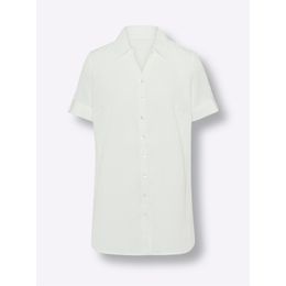 WITT Damen Longbluse in Cr&ecirc;pe-Qualit&auml;t, wei&szlig;, Gr&ouml;&szlig;e 46
