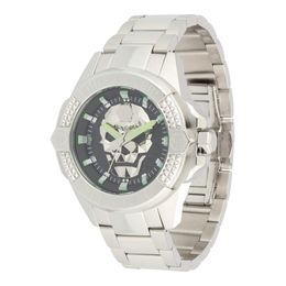 Philipp Plein Analog Watch 'The $kull' male size One size Light green / Black / Silver