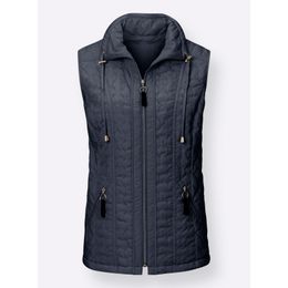 WITT Damen Steppweste mit Rei&szlig;verschluss-Taschen, marine, Gr&ouml;&szlig;e 40