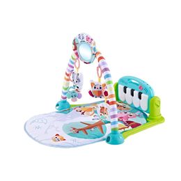 Kikkaboo, Krabbeldecke Piano, Spielcenter, Klaviertasten, Plüschfiguren, Musik blau
