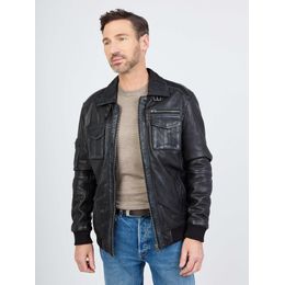 Blouson JCC "Karlstad", Herren, Gr. 4XL, schwarz, Obermaterial: 100% Leder Schaf; Lining: 100% Polyester, Jacken