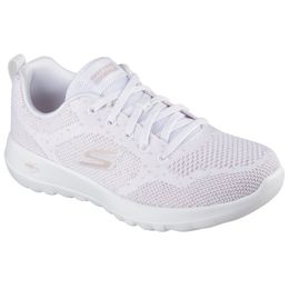 Sneaker Skechers "GO WALK JOY-VIOLET", Damen, Gr. 35, rosa (wei&szlig;, ros&eacute;goldfarben), Textil, meliert, Schuhe Sneaker, Trainingsschuh, Schn&uuml;rschuh mit Goga Mat Technologie