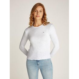 Tommy Jeans Longsleeve in Wei&szlig; - 39% | Gr&ouml;&szlig;e L | Damen-tops