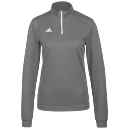 adidas Performance Sportsweatshirt 'Entrada 22' Damen Gr&ouml;&szlig;e XXS dunkelgrau / wei&szlig;
