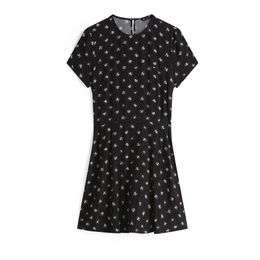 Tommy Jeans Kleid Damen Gr&ouml;&szlig;e 42 schwarz / wei&szlig; Sommerkleid