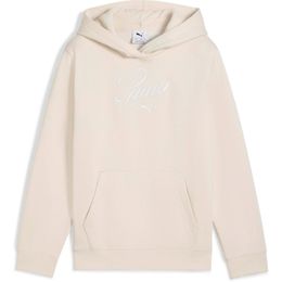 Puma Essentials Script Hoodie M&auml;dchen - beige - Gr. 152 - Baumwolle/Polyester
