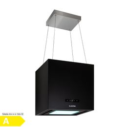Klarstein Kronleuchter Smart Inselabzugshaube 595m&sup3;/h App-Steuerung LED-Panel Schwarz