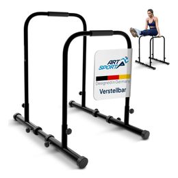 ArtSport Dip Barren - Dip Station bis 500 kg - Liegest&uuml;tzgriffe - verstellbar - Push Up Bar Schwarz