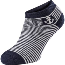 w&auml;schepur w&auml;schepur Damen Socken, marine-wei&szlig;-gestreift, Gr&ouml;&szlig;e 35-38
