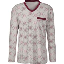 KINGsCLUB Herren Schlafanz&uuml;ge, blau + bordeaux, Gr&ouml;&szlig;e 44/46