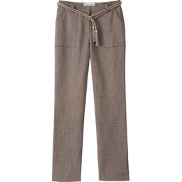 WITT Damen Palazzohose in Leinen-Optik, taupe, Gr&ouml;&szlig;e 40