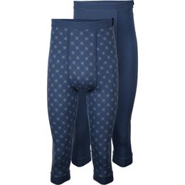 w&auml;schepur men Herren Hose 3/4-lang, dunkelblau + dunkelblau-bedruckt, Gr&ouml;&szlig;e 8