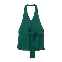 Pull&Bear Pull&Bear Blusentop Damen Größe L dunkelgrün