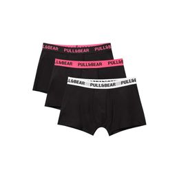 Pull&Bear Pull&Bear Boxershorts Herren Gr&ouml;&szlig;e L grau / magenta / schwarz / wei&szlig;