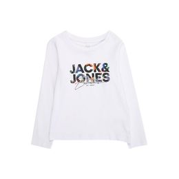 JACK & JONES MINI Shirt 'JJGEPLAS' Jungen Größe 116 grau / orange / schwarz / weiß