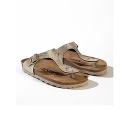 BACKSUN Zehentrenner "Singapore" in Gold - 65% | Gr&ouml;&szlig;e 38 | Damen-sandalen