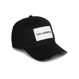 Karl Lagerfeld Kids Cap in Schwarz/ Wei&szlig; - 25% | Gr&ouml;&szlig;e 52 cm | Kindermuetzen